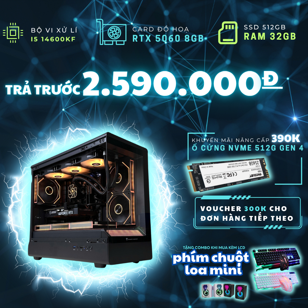 PC GAMING 365 x TUF i5 14600KF | RAM 32GB | SSD 512GB | RTX 5060 8GB